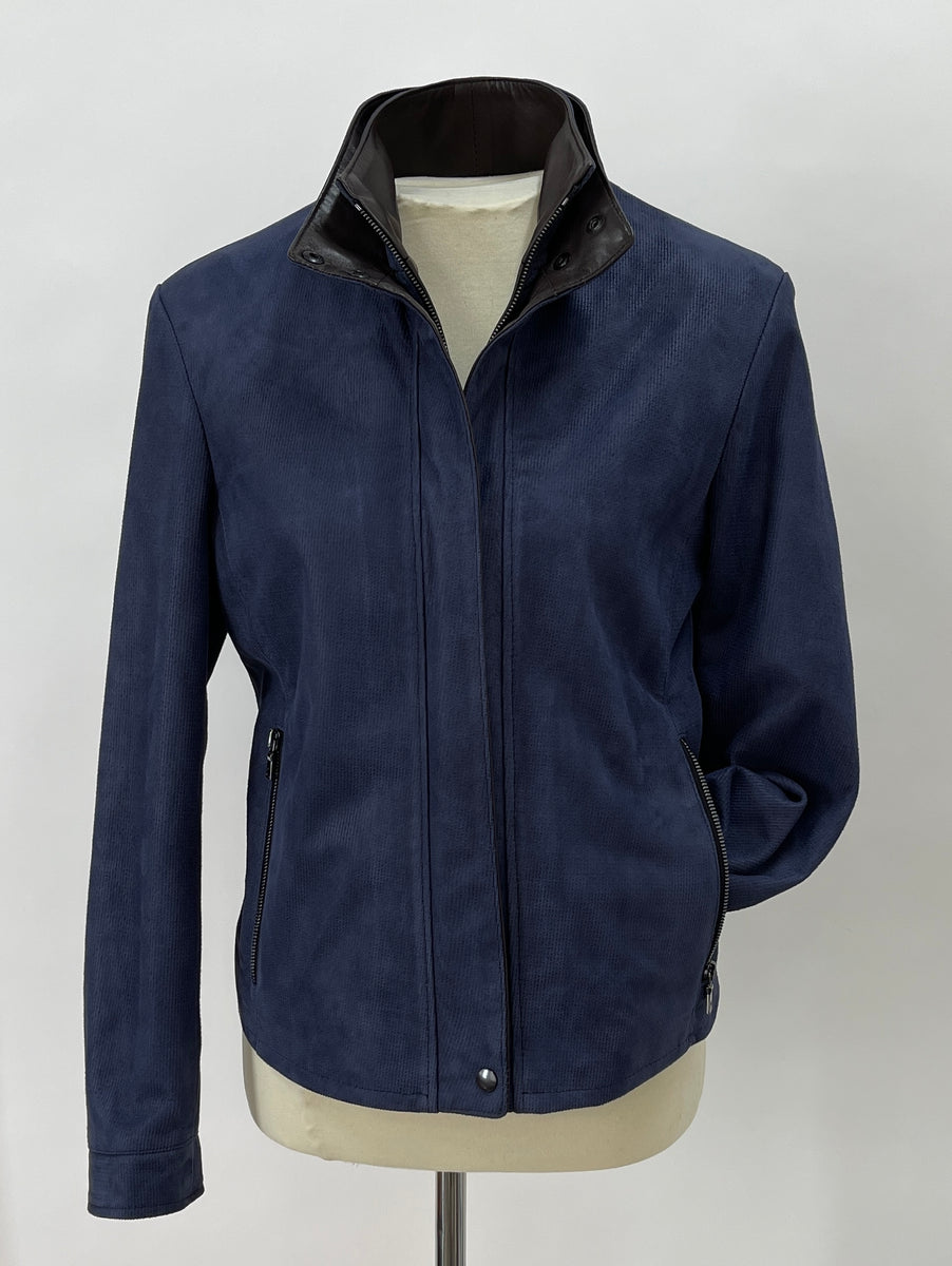 3050 - Ladies Double Collar Leather Jacket in Dodger/Rustic – Remy Leather