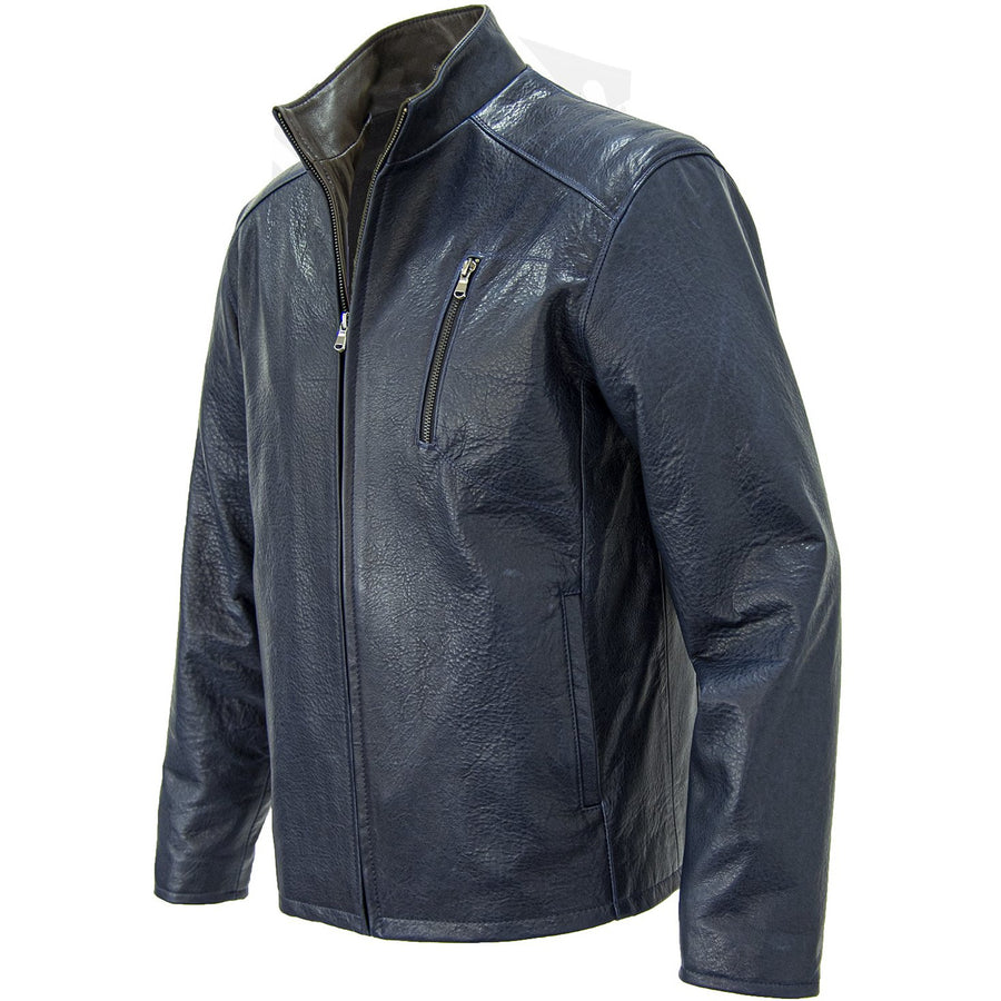 5036 - Mens Lambskin Jacket in Ocean/Rustic – Remy Leather