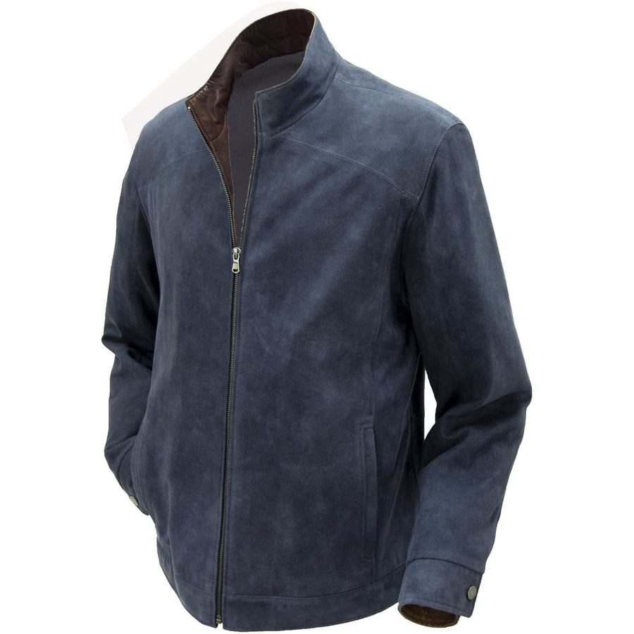 5059 - Mens Classic Style Leather Jacket in Lake/Rustic – Remy Leather