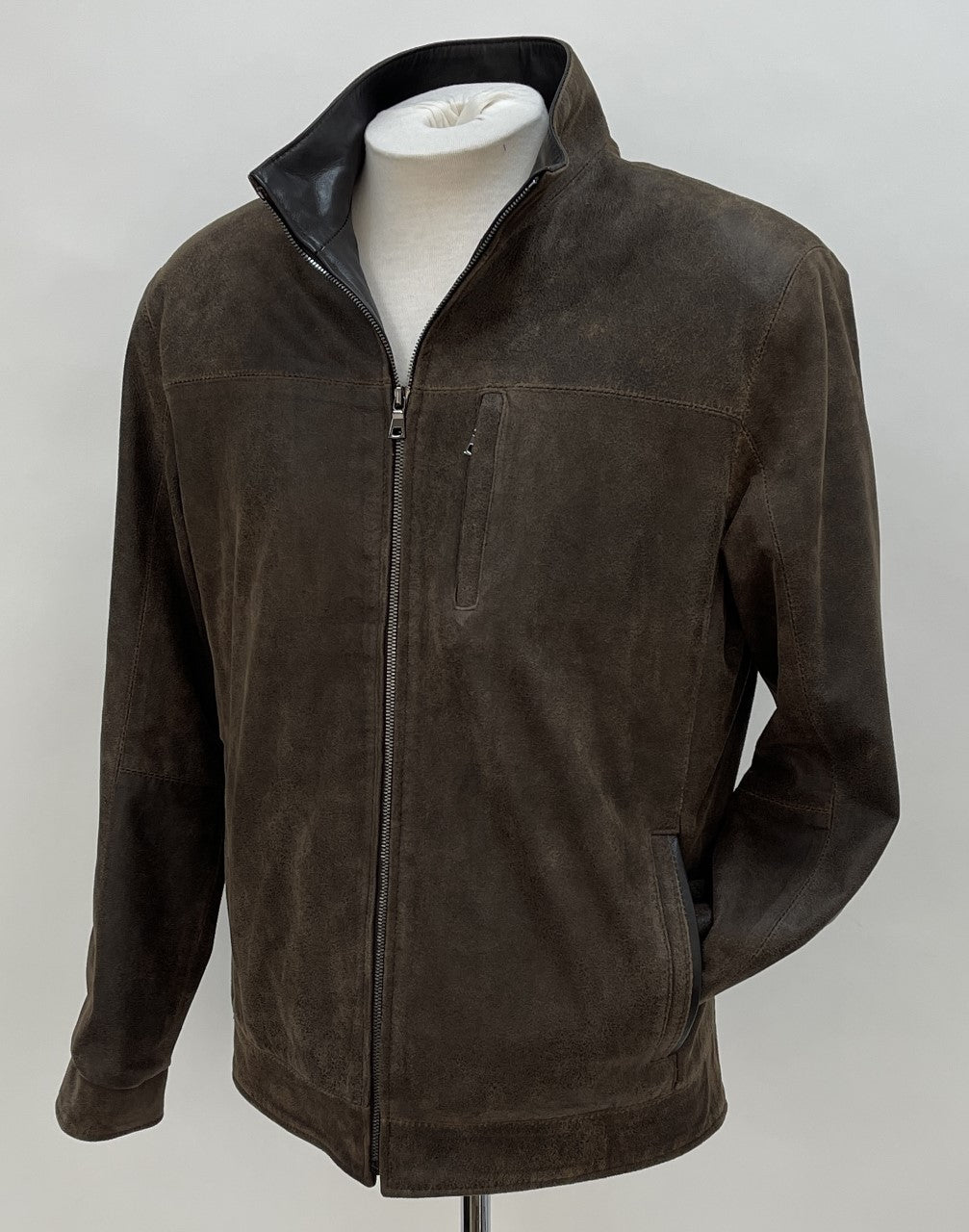 6031 - Men's Contemporary Zip Jacket | Color: Frontier/Cognac – Remy ...